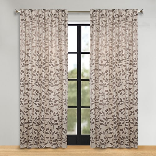 Click here for Superior Modern Leaves Room Darkening Grommet Top... prices