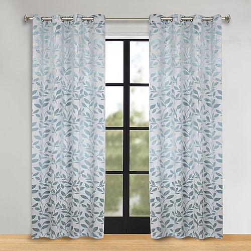 Click here for Superior Modern Leaves Room Darkening Grommet Top... prices