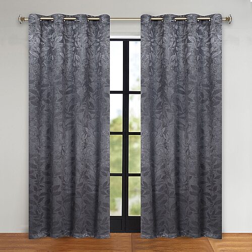Click here for Superior Modern Leaves Room Darkening Grommet Top... prices