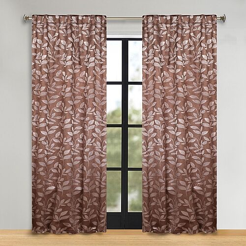Click here for Superior Modern Leaves Room Darkening Grommet Top... prices