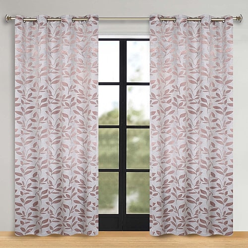 Click here for Superior Modern Leaves Room Darkening Grommet Top... prices
