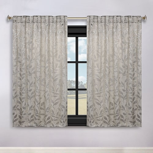Click here for Superior Modern Leaves Room Darkening Grommet Top... prices