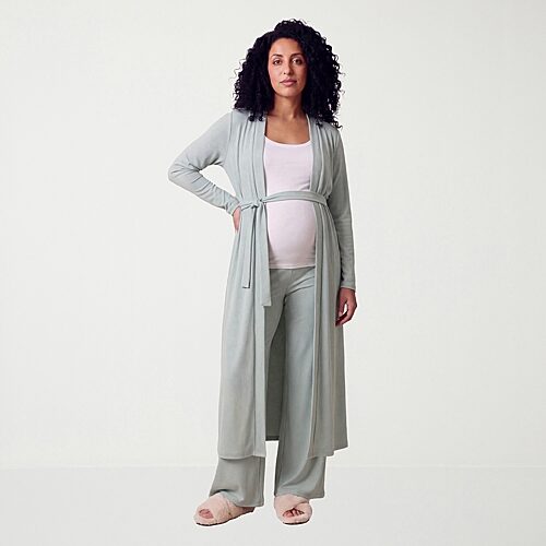 Click here for 24seven Comfort Apparel Maternity Pant Set  1x  Gr... prices