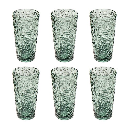 Click here for Abode Homewares Embossed Leaf Acrylic Drinking Gla... prices