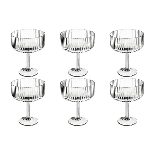 Click here for Abode Homewares Mesa Coupe Glasses  Set of 6 - Cle... prices