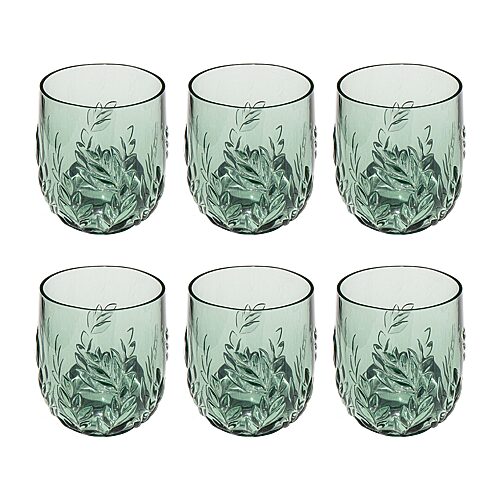 Click here for Abode Homewares Embossed Leaf Acrylic Stemless Win... prices