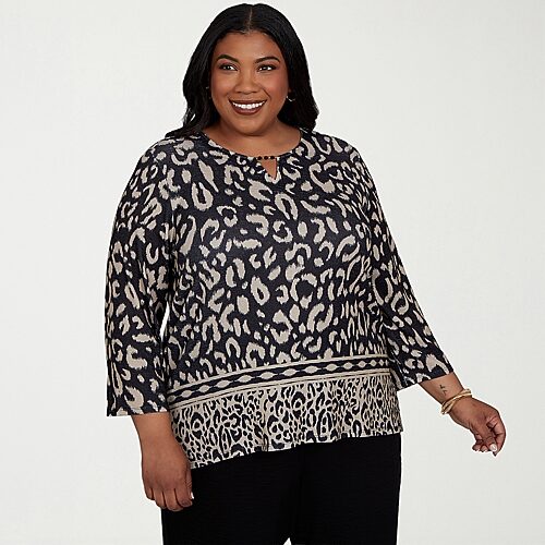 Click here for Alfred Dunner Travel Advisory Womens Plus Crew Nec... prices