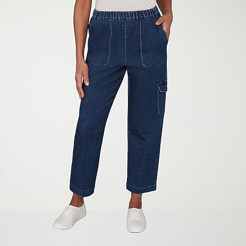 Click here for Alfred Dunner Indigo Girls Womens Mid Rise Cropped... prices