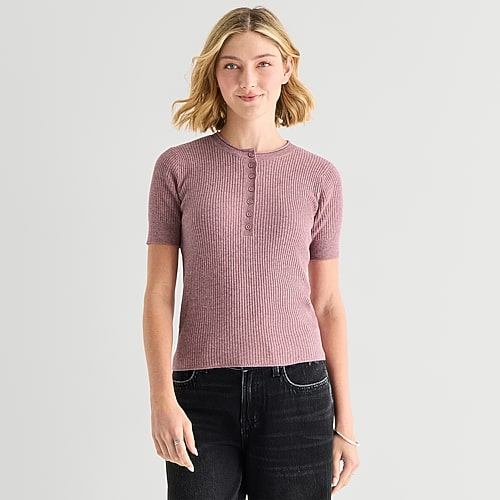 Click here for a.n.a Womens Crew Neck Short Sleeve Striped Pullov... prices