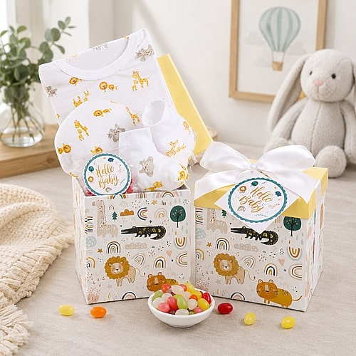 Click here for Alder Creek Its A Jungle Out There Baby Gift Box F... prices