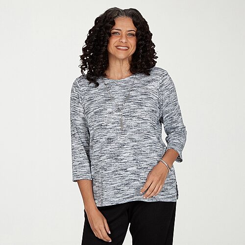 Click here for Alfred Dunner Classics Womens Crew Neck 3/4 Sleeve... prices