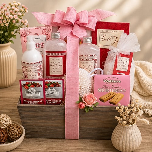 Click here for Alder Creek Gift Baskets Tea Tranquility Spa Gift... prices