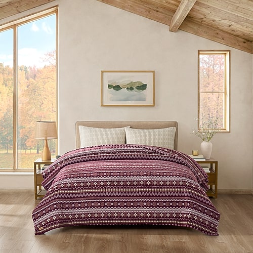 Click here for Bearpaw Super Cozy Midweight Blanket  One Size  Re... prices