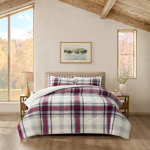Click here for Bearpaw Hudson Plaid Coco Flannel 3-pc. Comforter... prices
