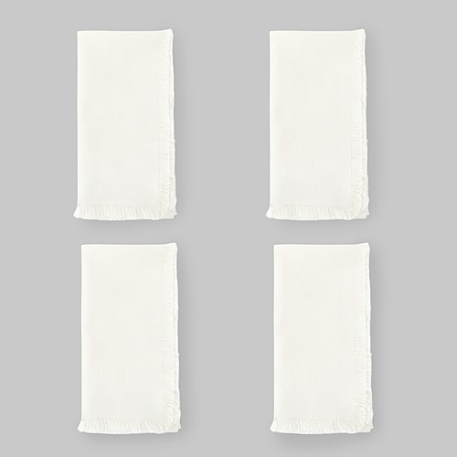 Click here for Linden Street Frayed 4-pc. Napkins  One Size  Beig... prices