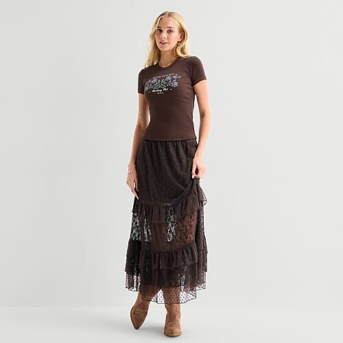 Click here for Arizona Womens Juniors Long A-Line Skirt  Small  B... prices