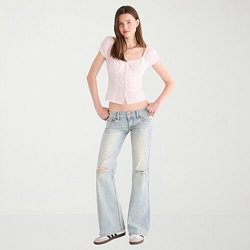 Click here for AEROPOSTALE Womens Juniors Mid Rise Flare Leg Jean... prices