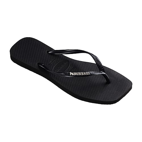 Click here for Havaianas Womens Slim Square Logo Metallic Flip-Fl... prices