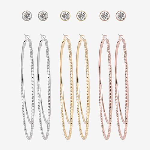 Click here for AEROPOSTALE Womens Glass 60mm Round Hoop Earrings... prices