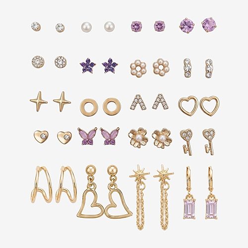 Click here for AEROPOSTALE Womens Crystal 9 Pair Earring Set  One... prices