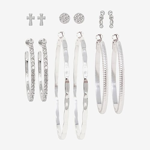 Click here for AEROPOSTALE Womens Crystal 1 Inch Hoop Earrings  O... prices