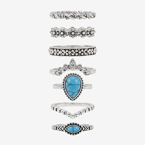 Click here for AEROPOSTALE Womens Turquoise Ring Set  One Size  S... prices