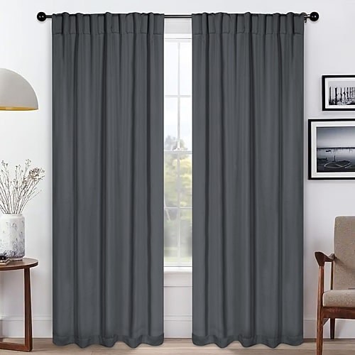 Click here for Solid Machine Room Darkening Blackout Curtains wit... prices