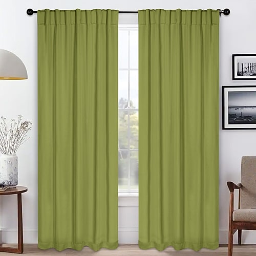 Click here for Solid Machine Room Darkening Blackout Curtains wit... prices