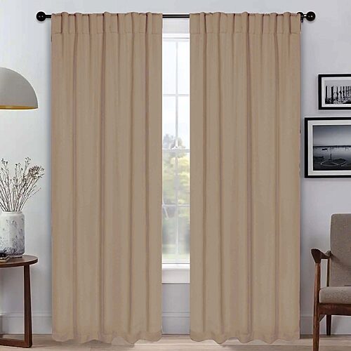 Click here for Superior Solid Classic Modern Blackout Curtain Set... prices