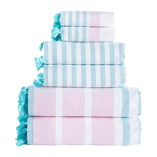 Click here for Depera Home 6-pc. Bath Towel Set  One Size  Pink prices