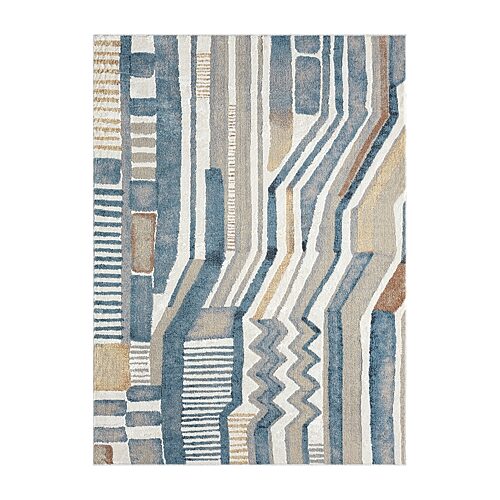 Click here for Lr Home Willa Vis-644 79x99 Area Rug - Blue/Beige prices