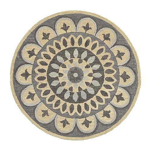 Click here for LR Home Daisy Medallion Hand Tufted Indoor Round A... prices