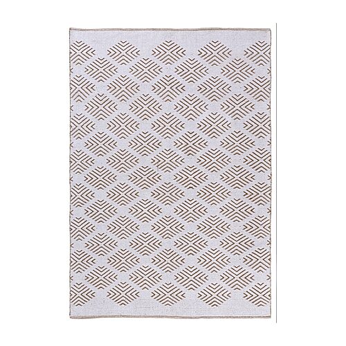 Click here for Lr Home Quincy Pom-600 79x99 Area Rug - Tan/ White prices