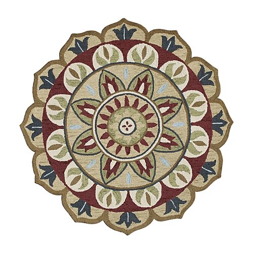 Click here for LR Home Daisy Medallion Hand Tufted Indoor Round A... prices