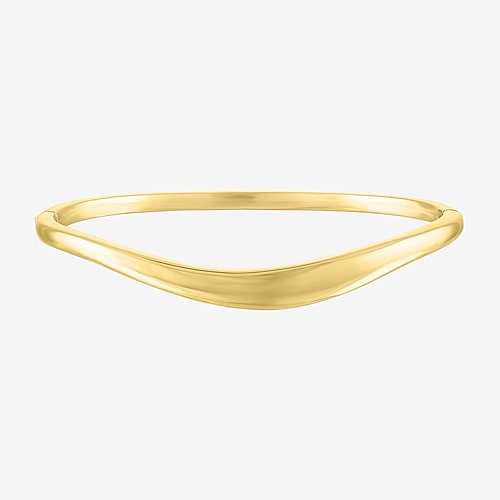 Click here for Bold Addiction Womens 14K Gold Over Brass Bangle B... prices