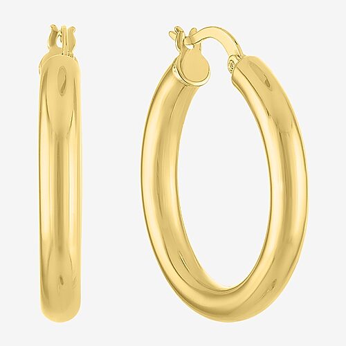 Click here for Bold Addiction Womens 14K Gold Over Brass 30mm Hoo... prices