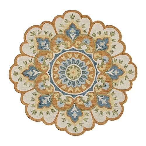 Click here for LR Home Daisy Floral Hand Tufted Indoor Round Area... prices