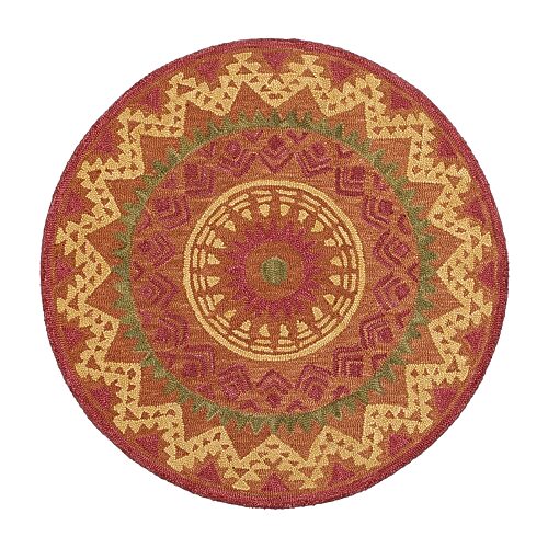 Click here for LR Home Daisy Medallion Hand Tufted Indoor Round A... prices