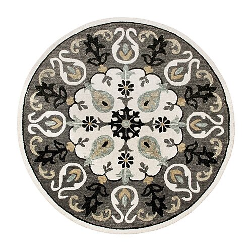 Click here for LR Home Mila Medallion Hand Tufted Indoor Round Ar... prices