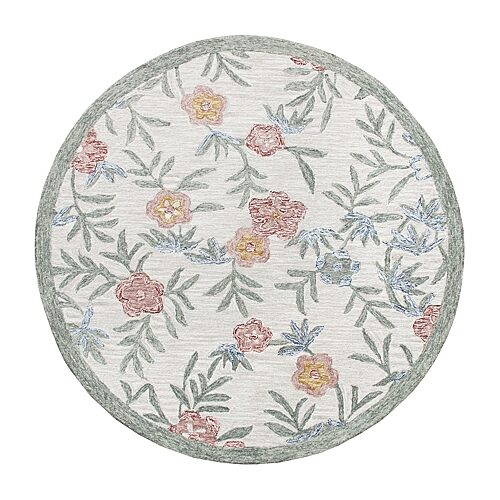 Click here for LR Home Sindy Floral Hand Tufted Indoor Round Area... prices