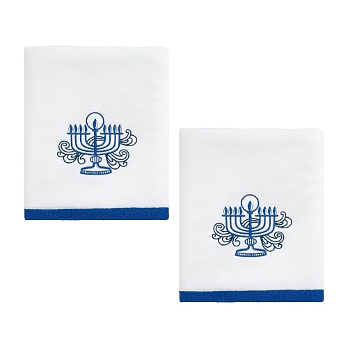 Click here for Avanti Menorah 2 Pack Hand Towel  One Size  White prices