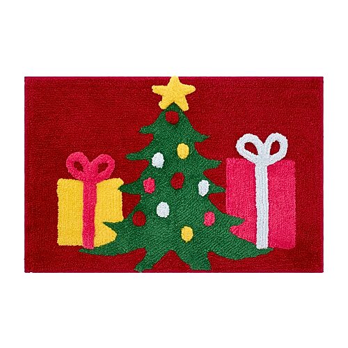 Click here for Avanti Jolly Tree Bath Rug  One Size  Red prices