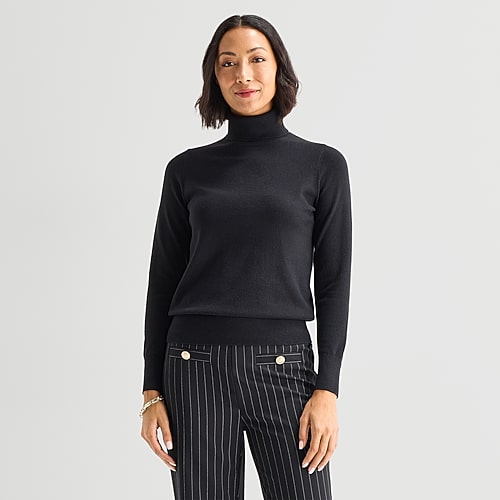 Click here for Liz Claiborne Luxe Womens Turtleneck Long Sleeve P... prices