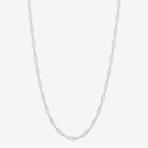 Click here for Womens Sterling Silver 24 Inch Singapore Chain Nec... prices
