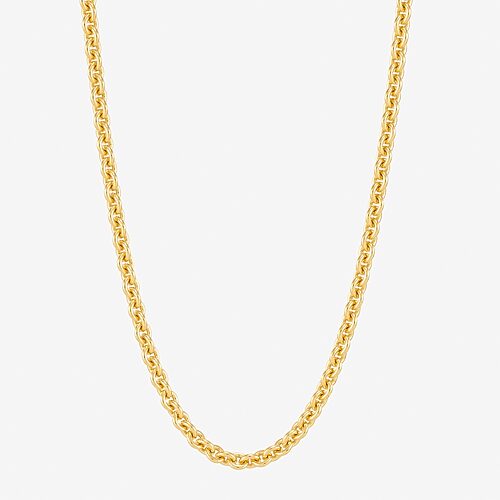 Click here for Womens 18K Gold Over Silver 24 Inch Rolo Chain Nec... prices