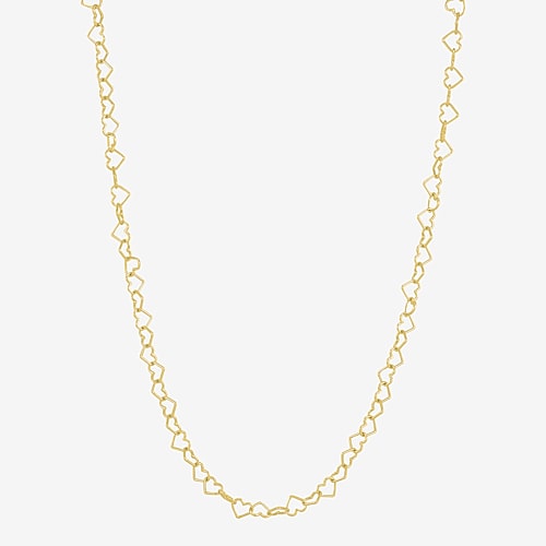Click here for Womens 18K Gold Over Silver 16 Inch Link Chain Nec... prices