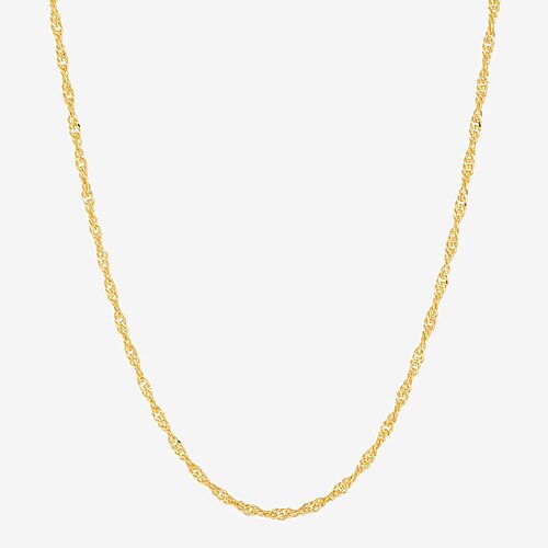 Click here for Womens 24K Gold Over Silver 16 Inch Singapore Chai... prices