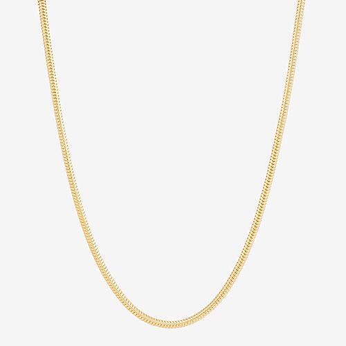 Click here for Womens 24K Gold Over Silver 16 Inch Snake Chain Ne... prices