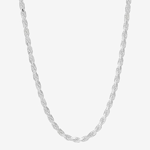 Click here for Womens Sterling Silver 18 Inch Rope Chain Necklace... prices