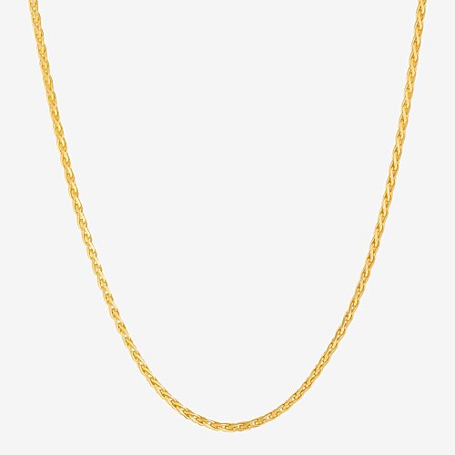 Click here for Womens 24K Gold Over Silver 24 Inch Wheat Chain Ne... prices